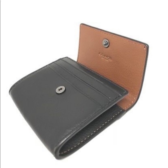 Coach | Bags | Coach Mens Leather Wallet Coin Case Black | Poshmark